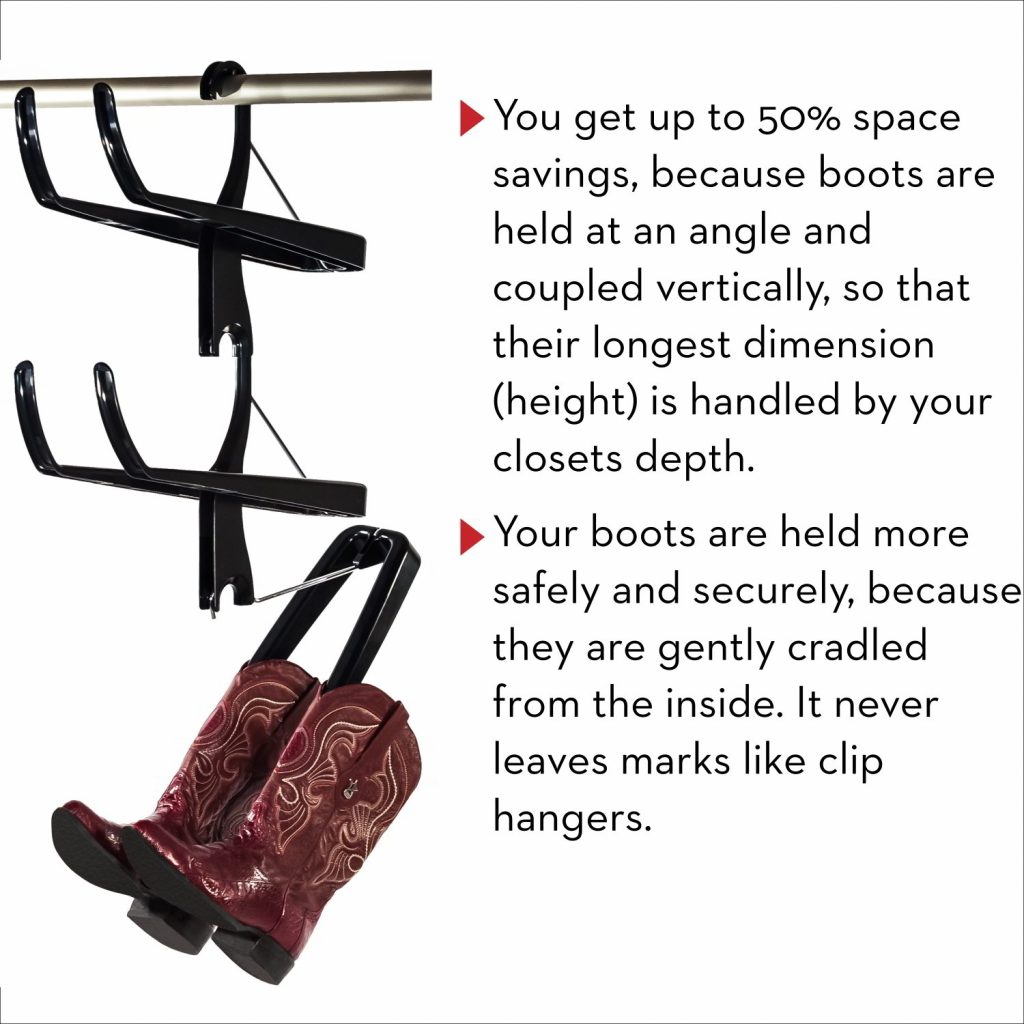 3 Pair Hanging Boot Rack • Boot Butler